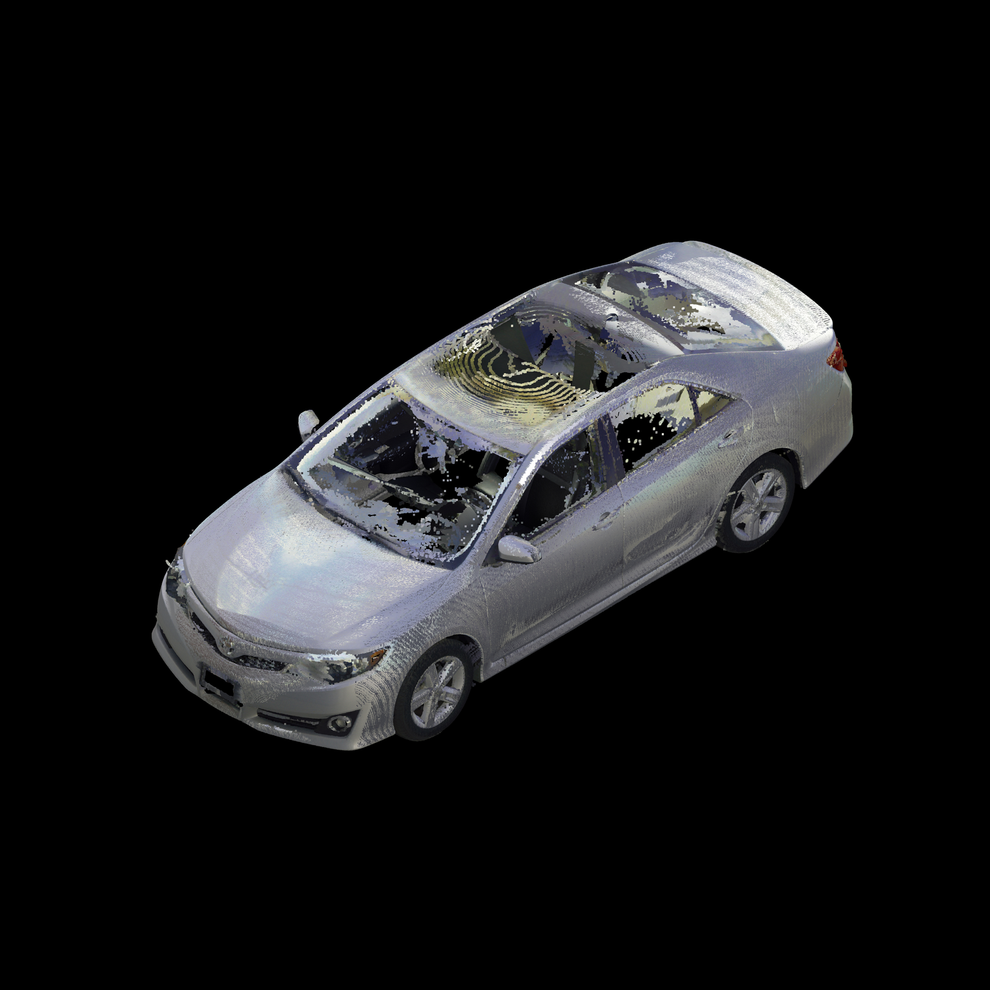 Toyota Camry 2012 3D Laser Scan Point Cloud Model – Car Clouds